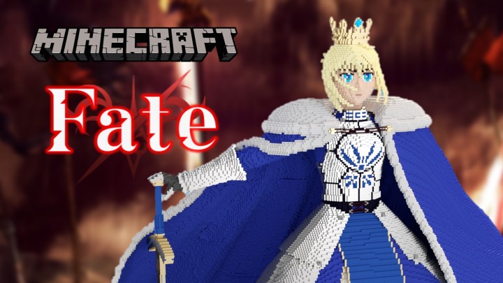 The bigest Saber statue (Fate/stay night) Minecraft Map