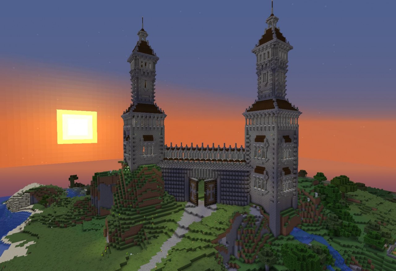 Two towers with a gate Minecraft Map