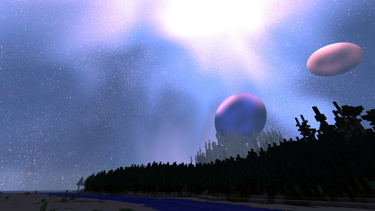 BLUE PAINTED NEBULA "Custom Sky" Minecraft Texture Pack