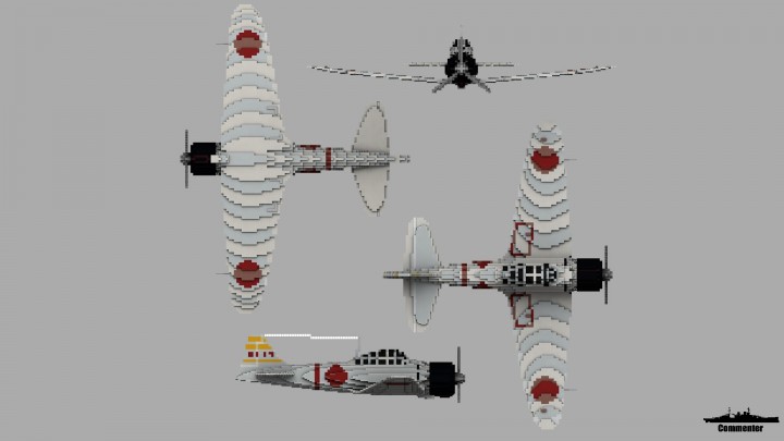 A6M ZERO 10:1 Scale Minecraft Map