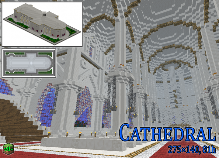 Cathedral in White Baroque Minecraft Map