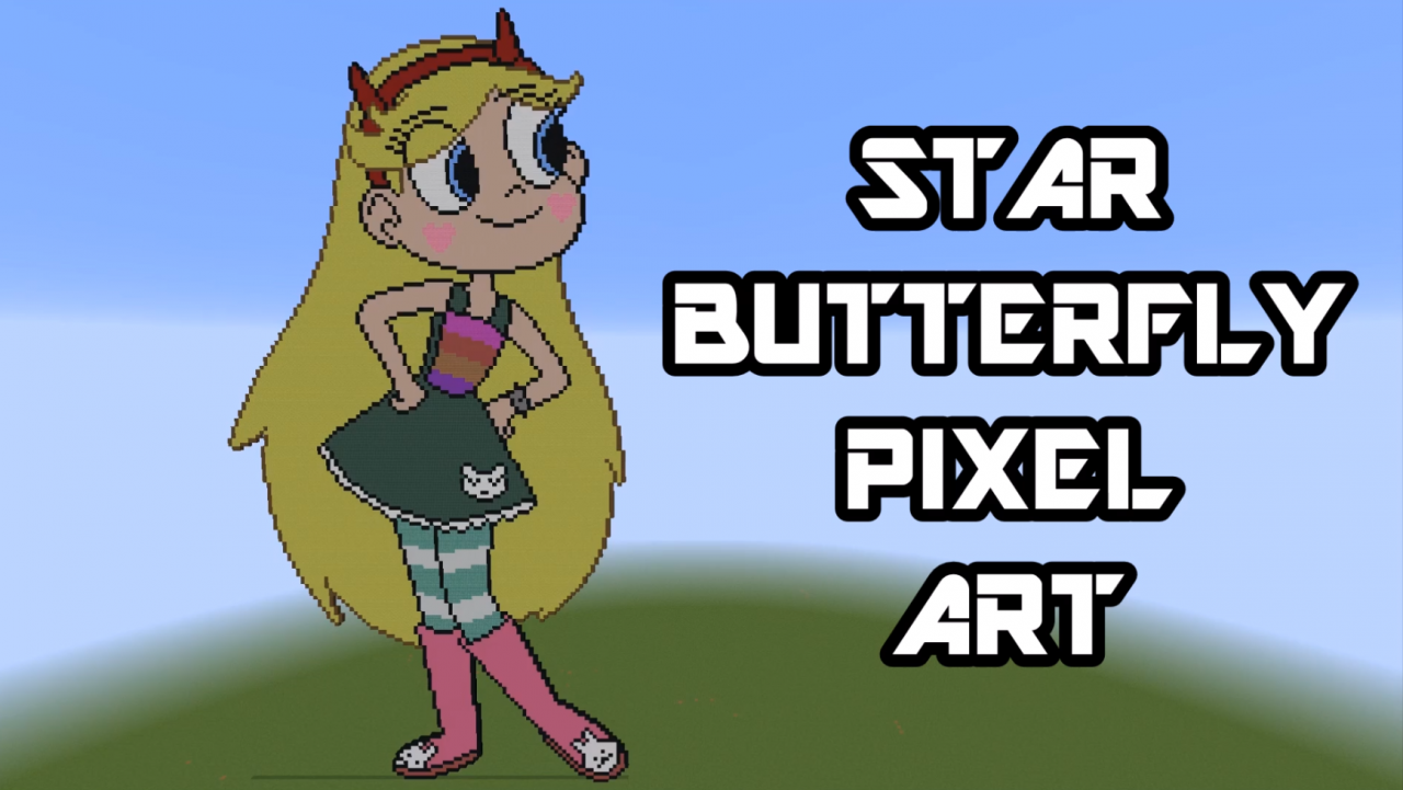 STAR BUTTERFLY Pixel Art Minecraft Map