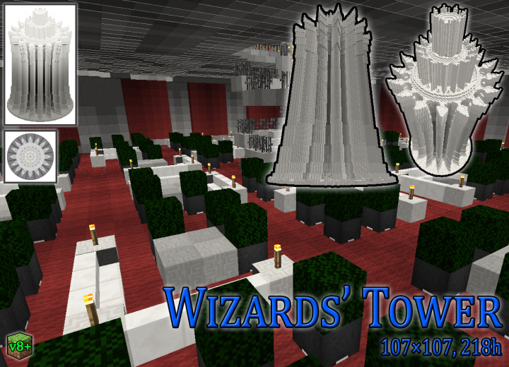 Wizards' Tower in White Baroque Minecraft Map