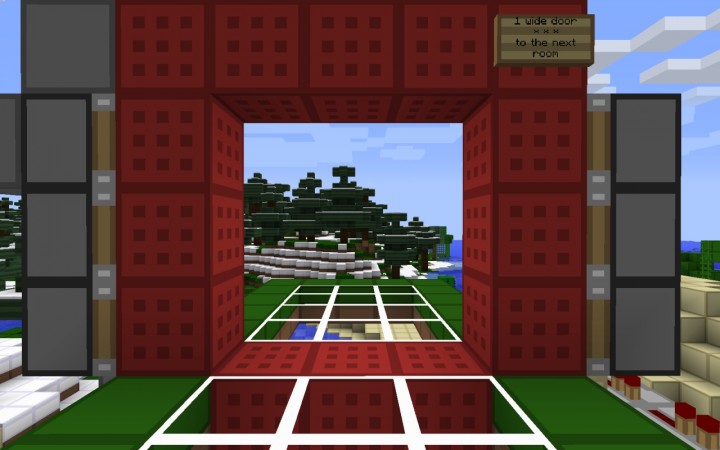 1 wide 3x3 Door Minecraft Map