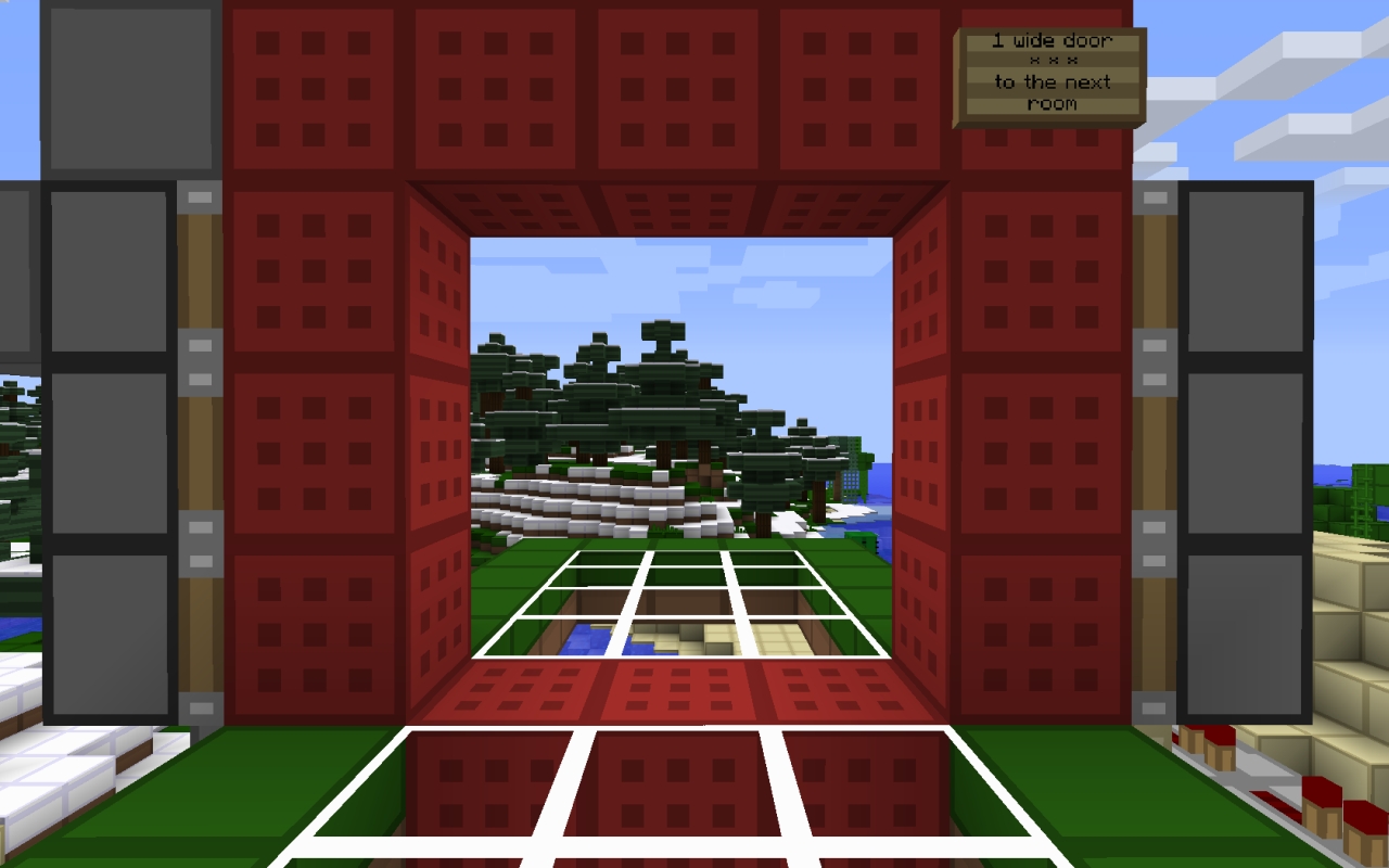 1 wide 3x3 Door Minecraft Map