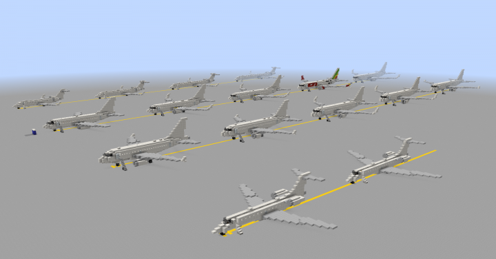 Commercial Aircraft Narrowbodies (most-used) Minecraft Map