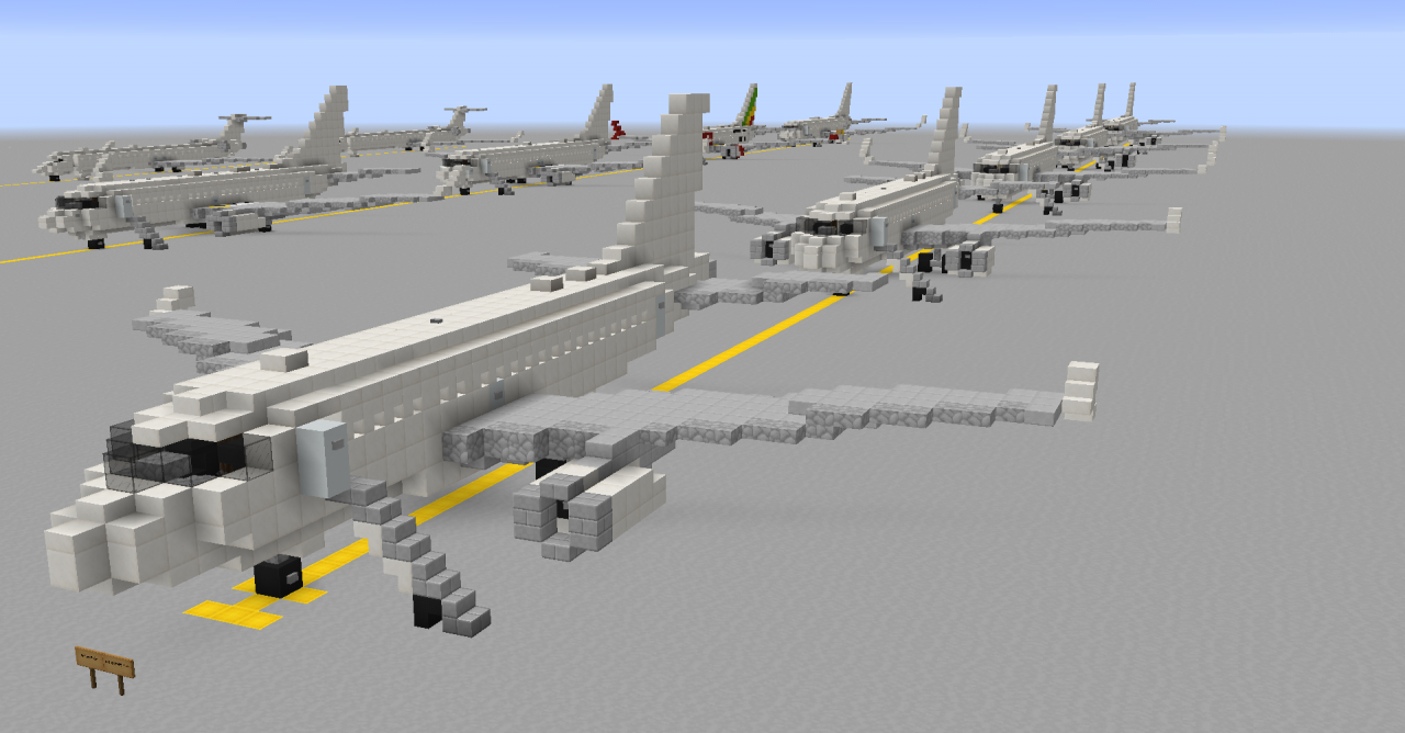 Commercial Aircraft Narrowbodies (most-used) Minecraft Map