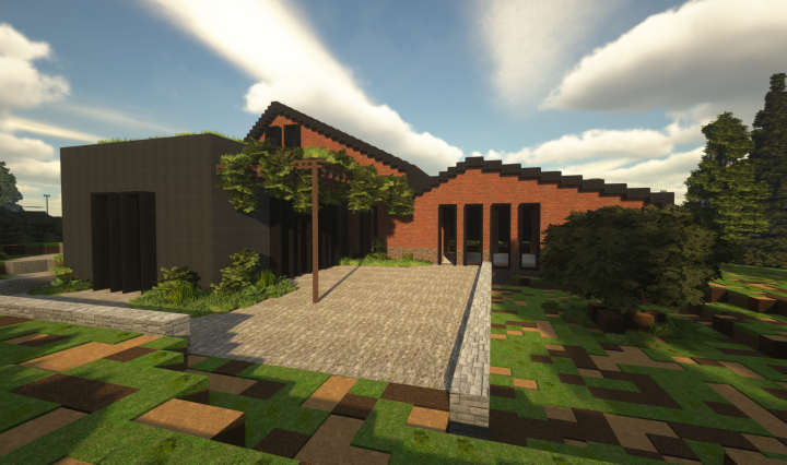 Contemporary Brick House - TheVisual_Play Minecraft Map