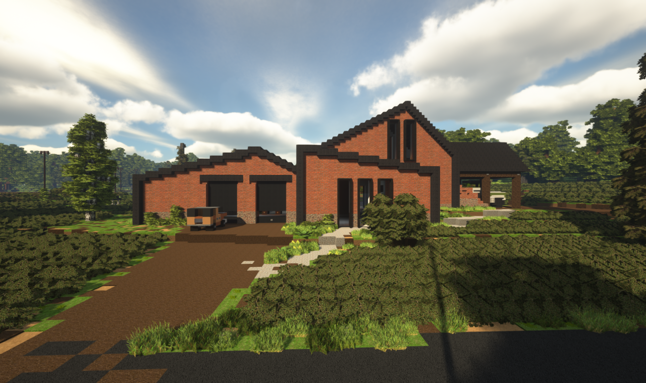 Contemporary Brick House - TheVisual_Play Minecraft Map
