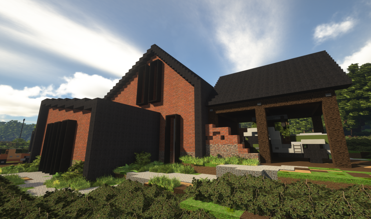 Contemporary Brick House - TheVisual_Play Minecraft Map