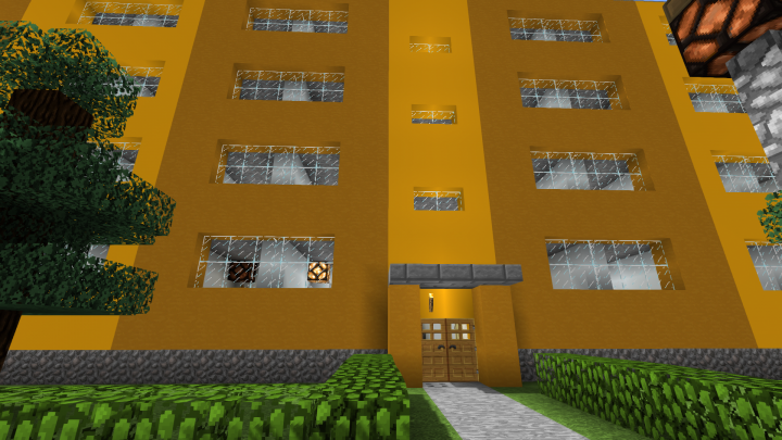 Polish four-story panel apartment building in "szczeciński" system ...