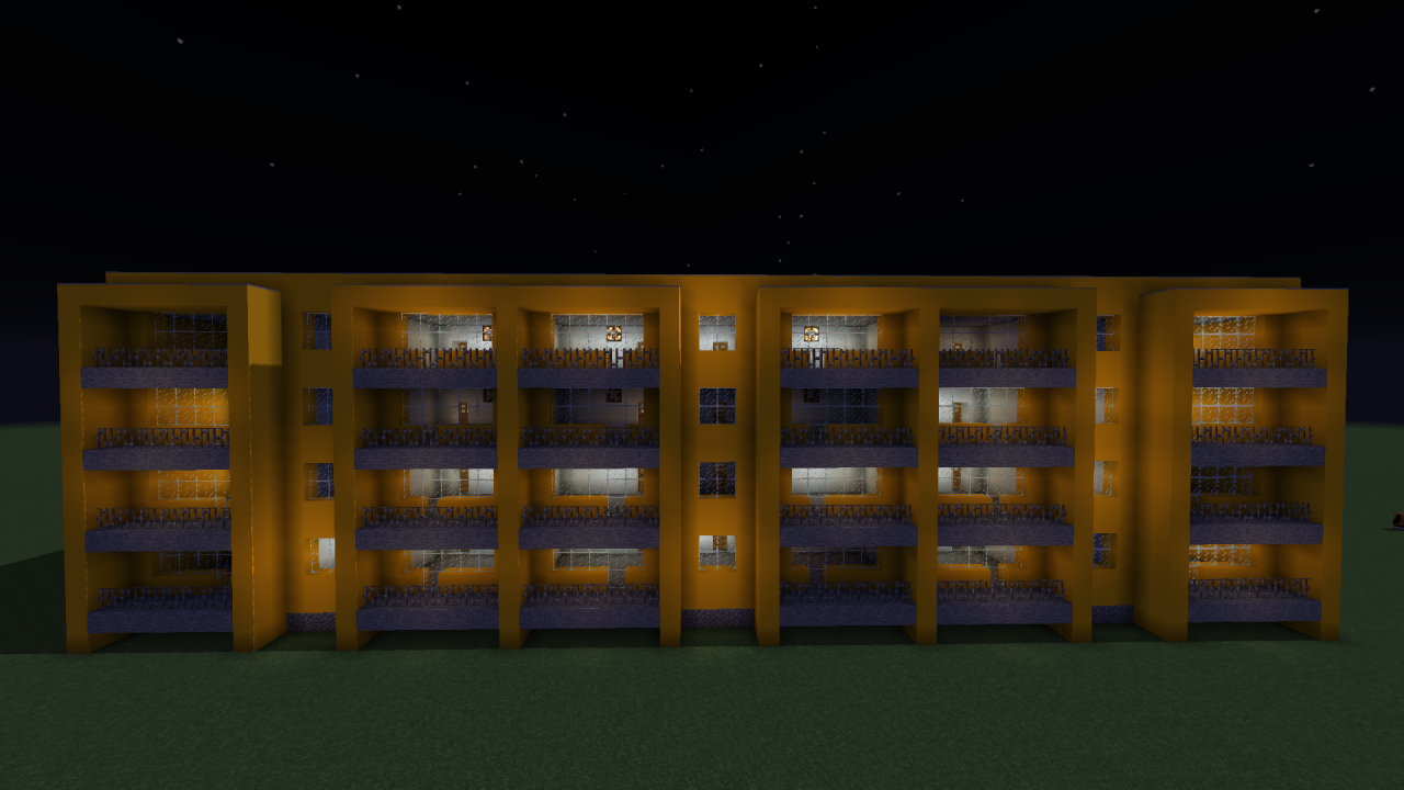 Polish four-story panel apartment building in "szczeciński" system ...