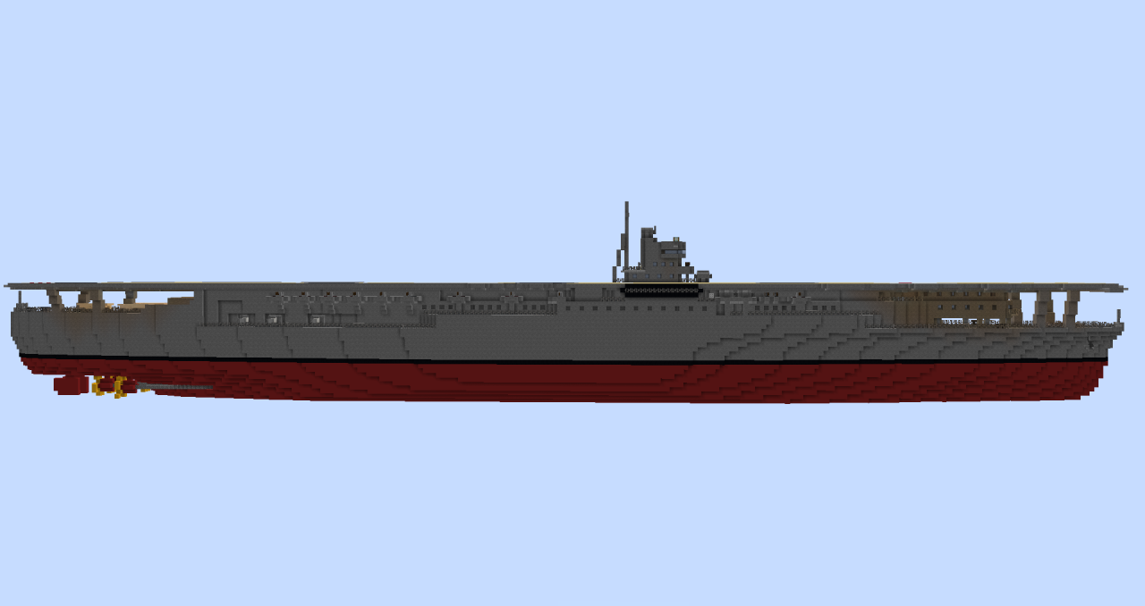 IJN Akagi 1:1 Scale Minecraft Map