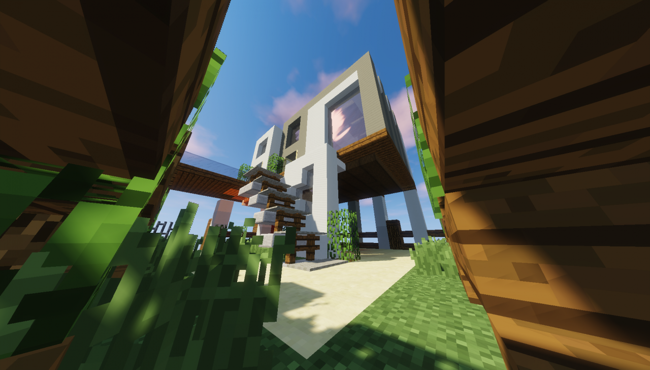 1 Chunk Modern House Minecraft Map