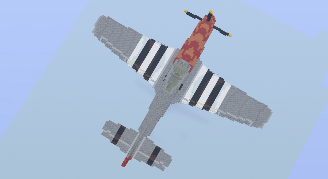 10:1 P51d Mustang American fighter aircraft WW2 Minecraft Map
