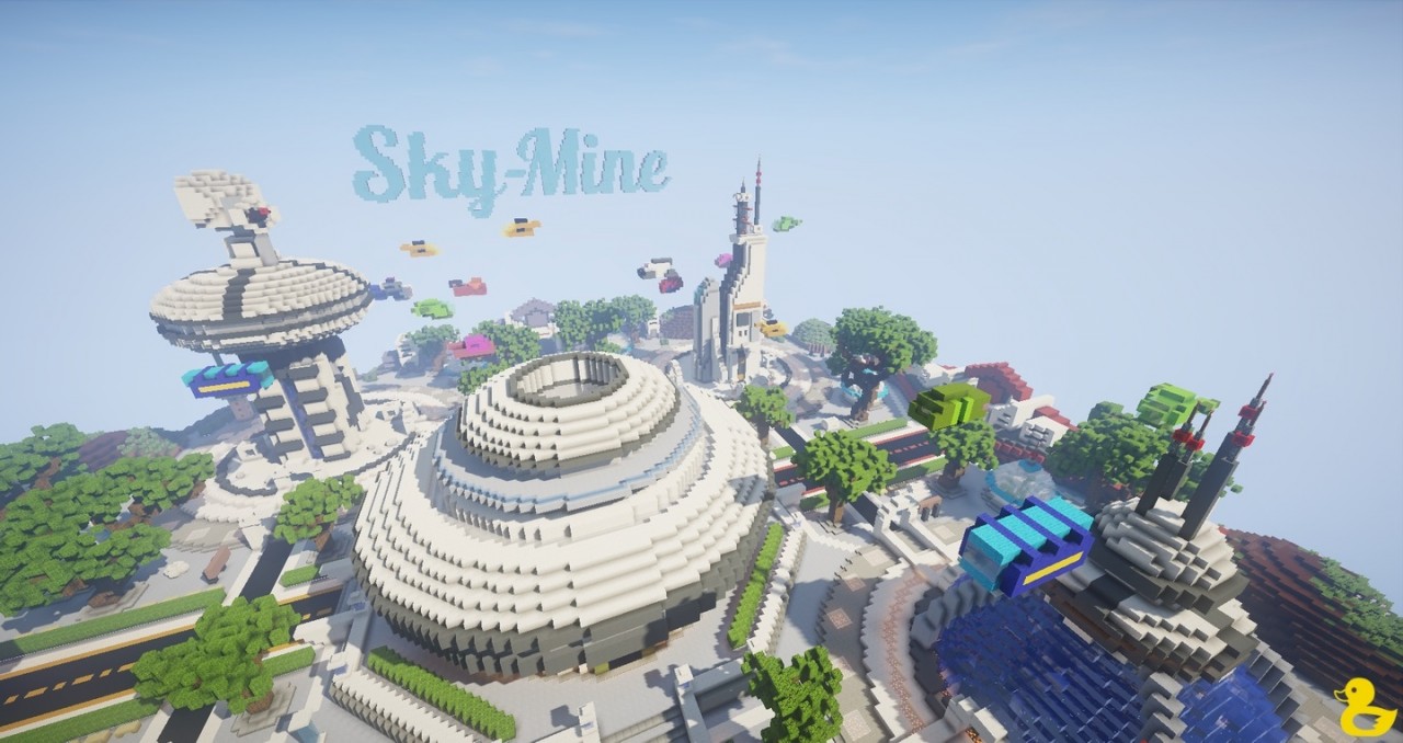 Sky-Mine Hi-tech Spawn Minecraft Map