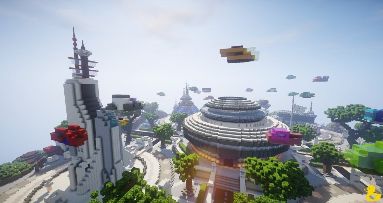 Sky-Mine Hi-tech Spawn Minecraft Map