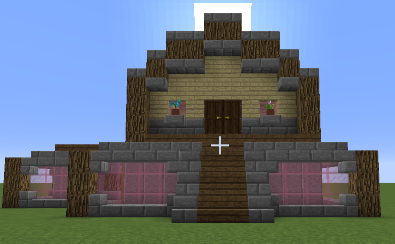 Pink Semi-Circle Home (Inspired by Little Sister) Minecraft Map