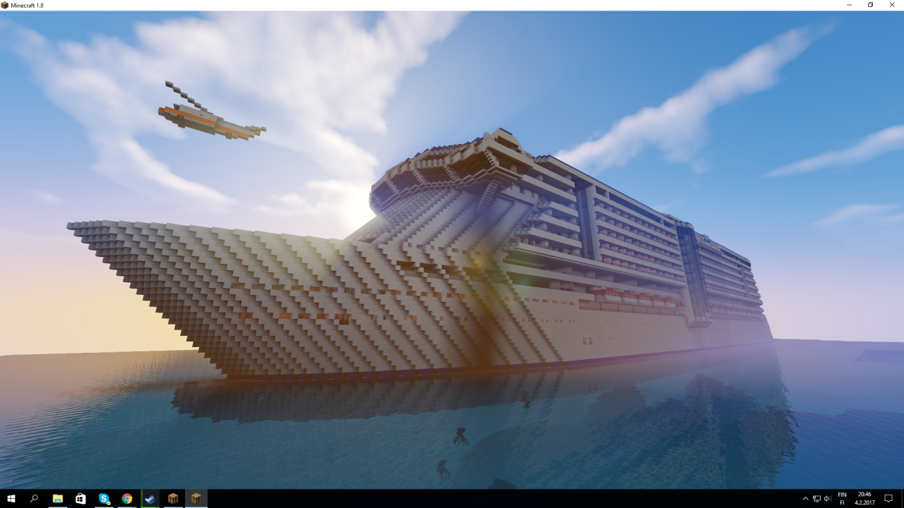 Huge Cruise ship. City Of The Seas Minecraft Map