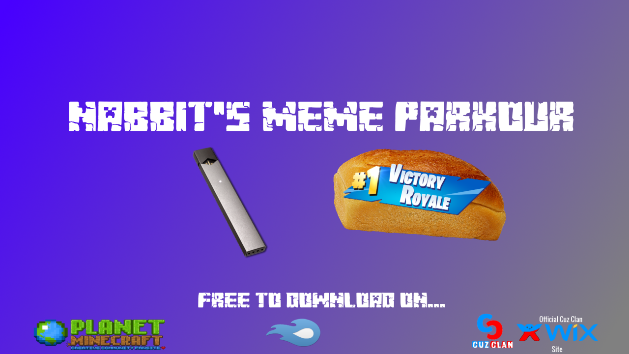 Nabbit's Meme Parkour Minecraft Project
