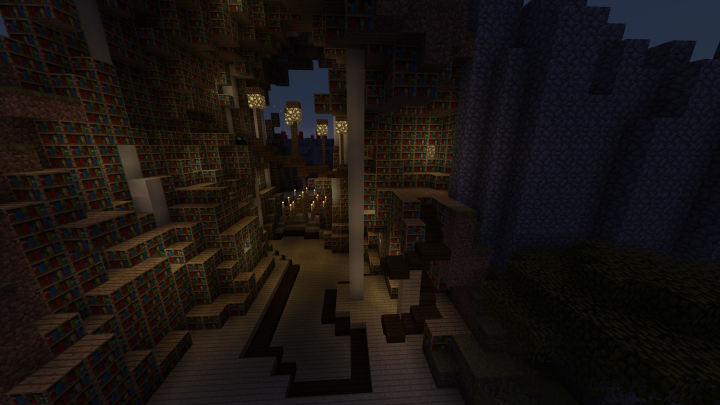 Elytra Base and Village Minecraft Map