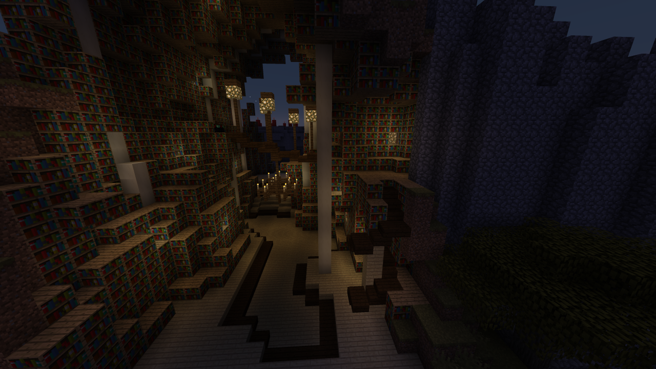 Elytra Base and Village Minecraft Map