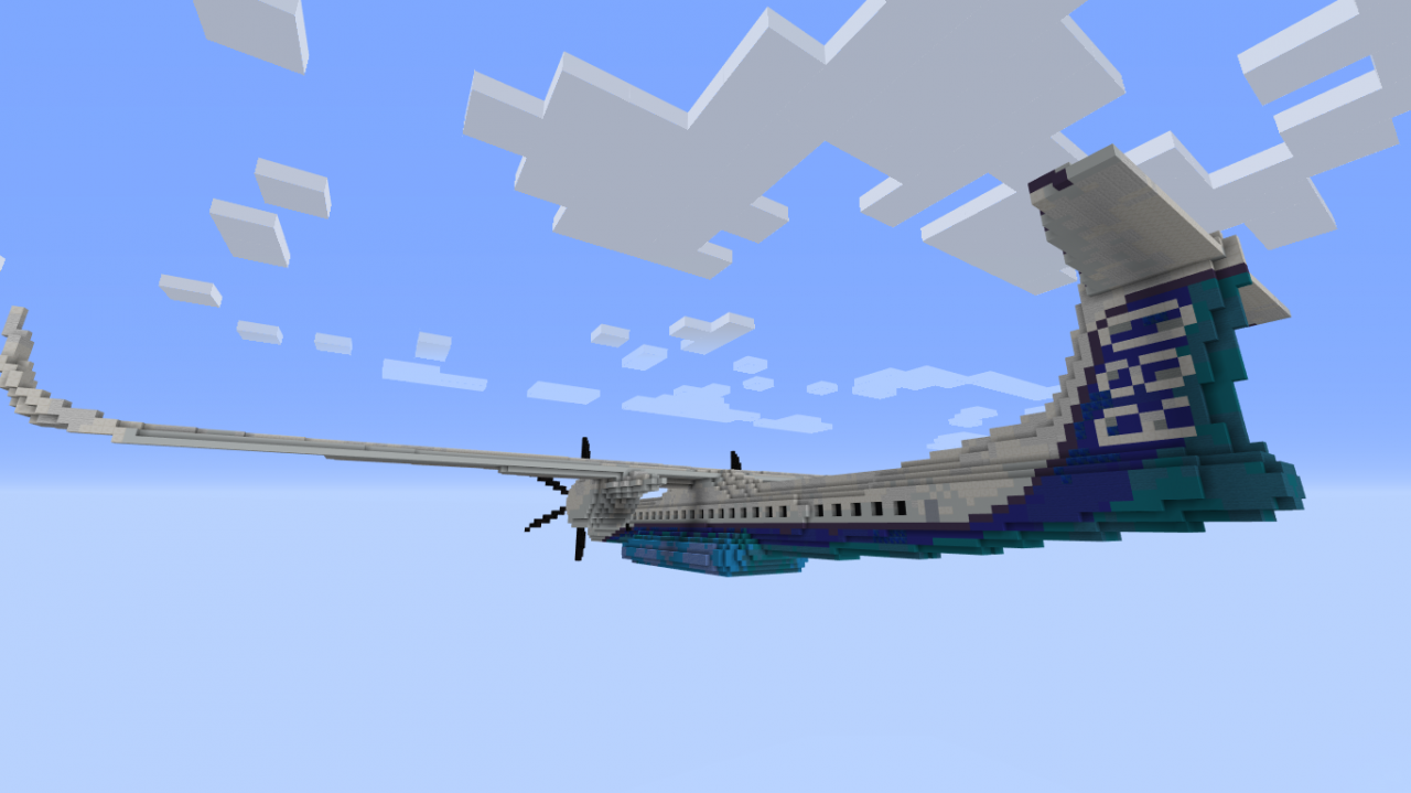 R80 Indonesian turboprop new generation Aircraft model Minecraft Map