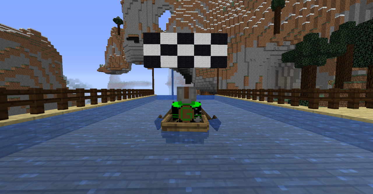 WORLD'S LARGEST (?) Minecraft Boat Race Track Minecraft Map