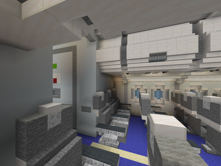 Lufthansa A320-200 Cabin Interior Minecraft Map