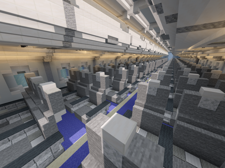 Lufthansa A320-200 Cabin Interior Minecraft Map