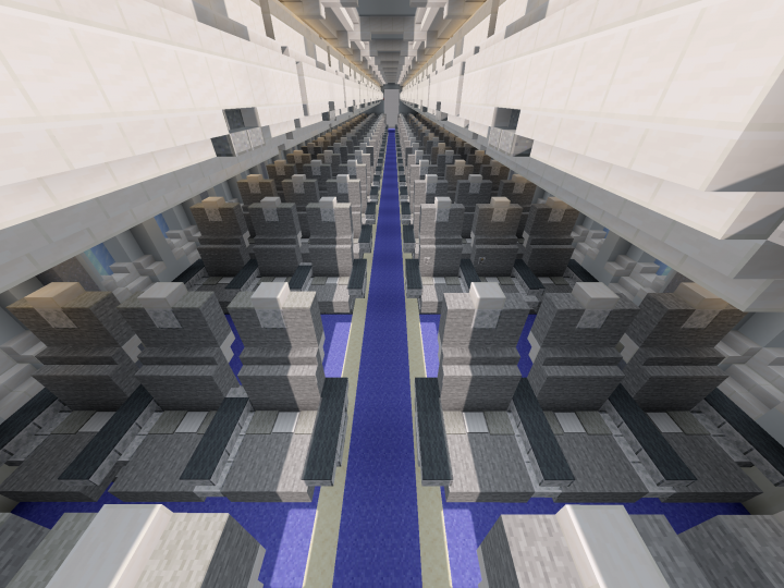 Lufthansa A320-200 Cabin Interior Minecraft Map