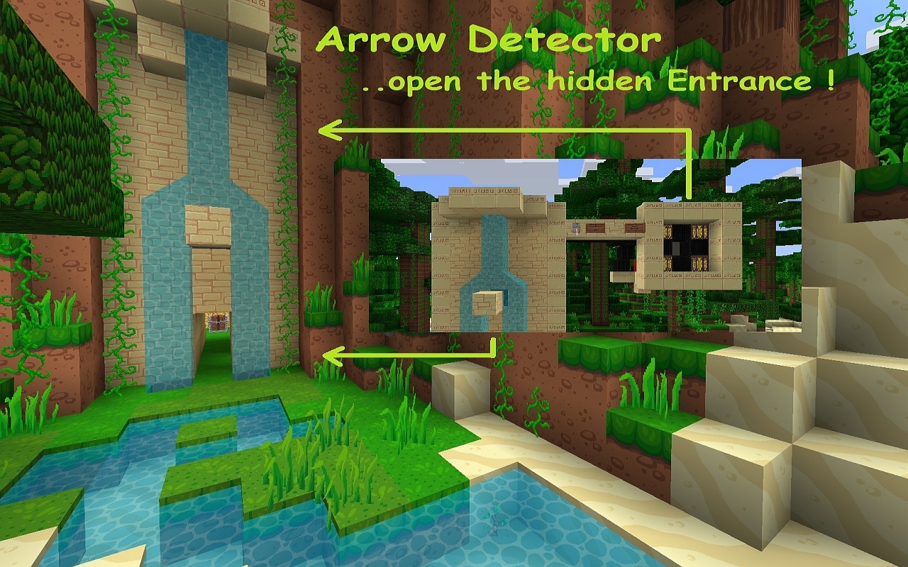 WaterSplitter with hidden Entrance Minecraft Map