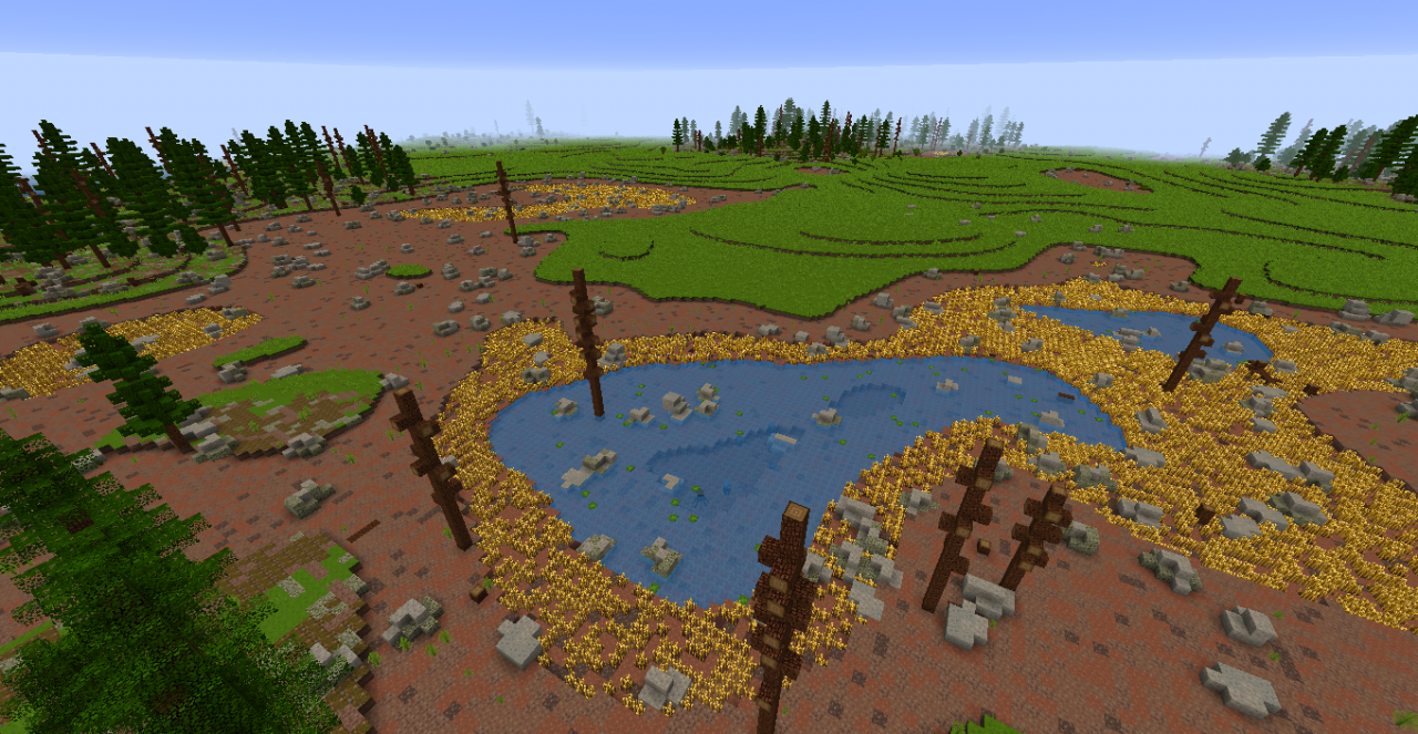 The Hope Lands, Boreal Bog, creative map. Minecraft Map