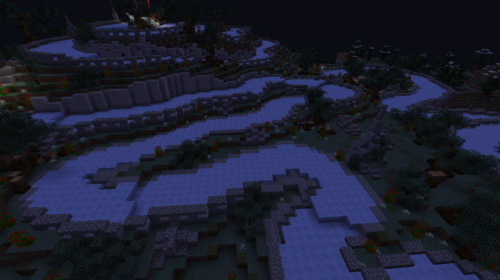 Boat ice Racing mountain roads Minecraft Map