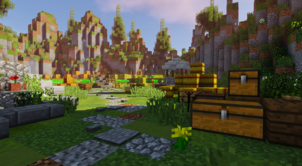 Epic Minecraft Spawn/Lobby/Hub "Moutain Farmland" [1.12.x] Minecraft Map