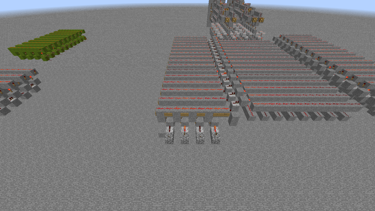 4-bit binary to decimal decoder Minecraft Map