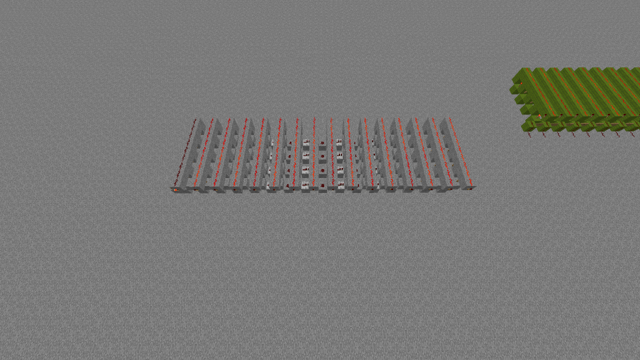 4-bit binary to decimal decoder Minecraft Map