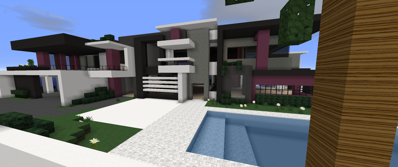 Purple Modern House Minecraft Map