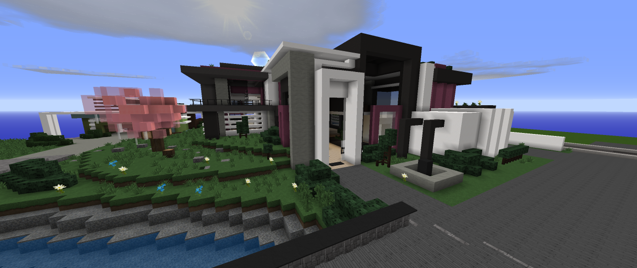 Purple Modern House Minecraft Map