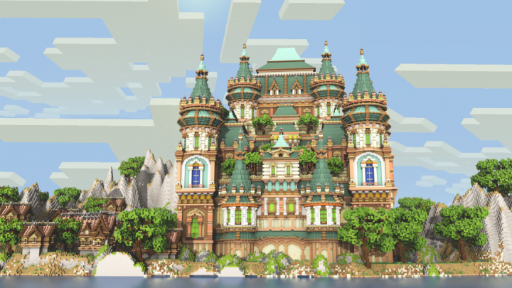 Green Roof Palace [schem download] Minecraft Map