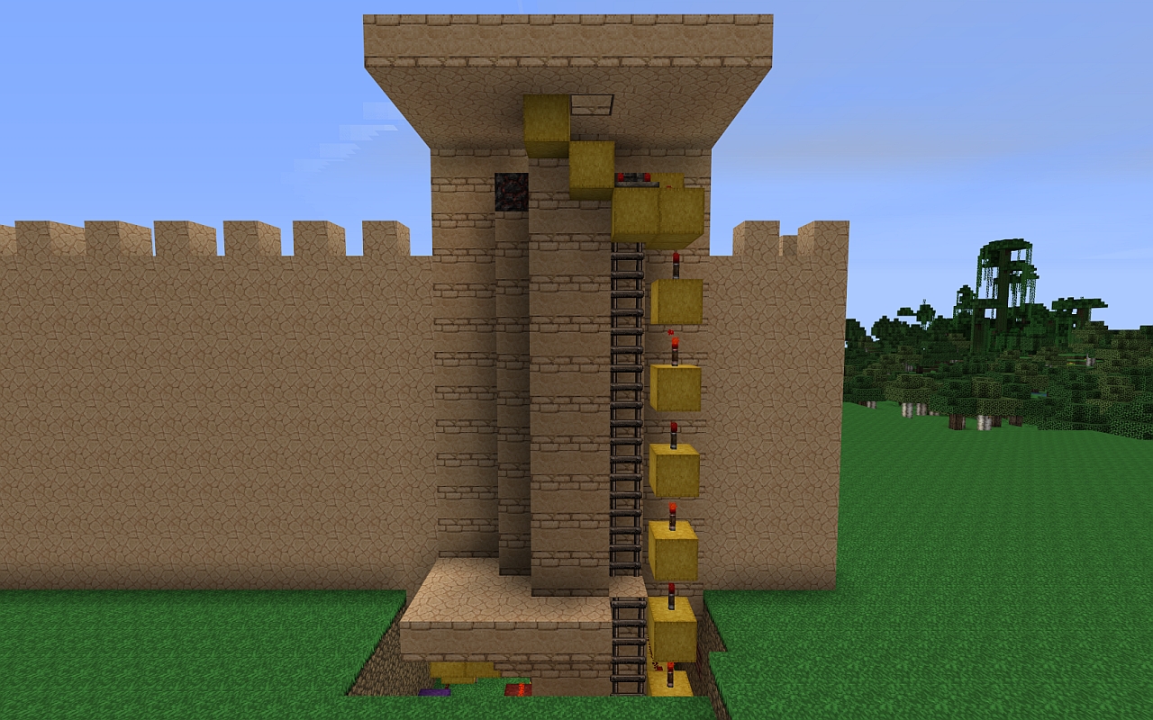 Up & down Elevator (indoor temple interior) Minecraft Map