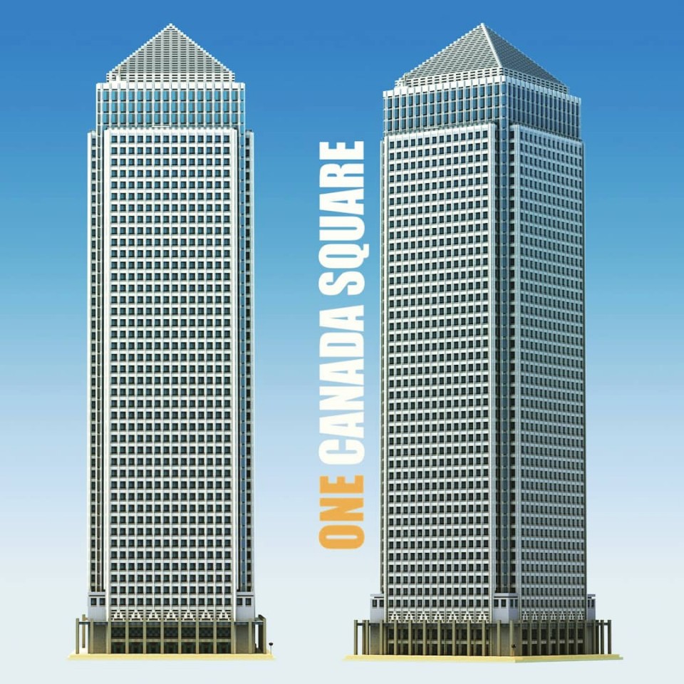 UK's Second tallest Skyscraper: "One Canada Square" Minecraft Map