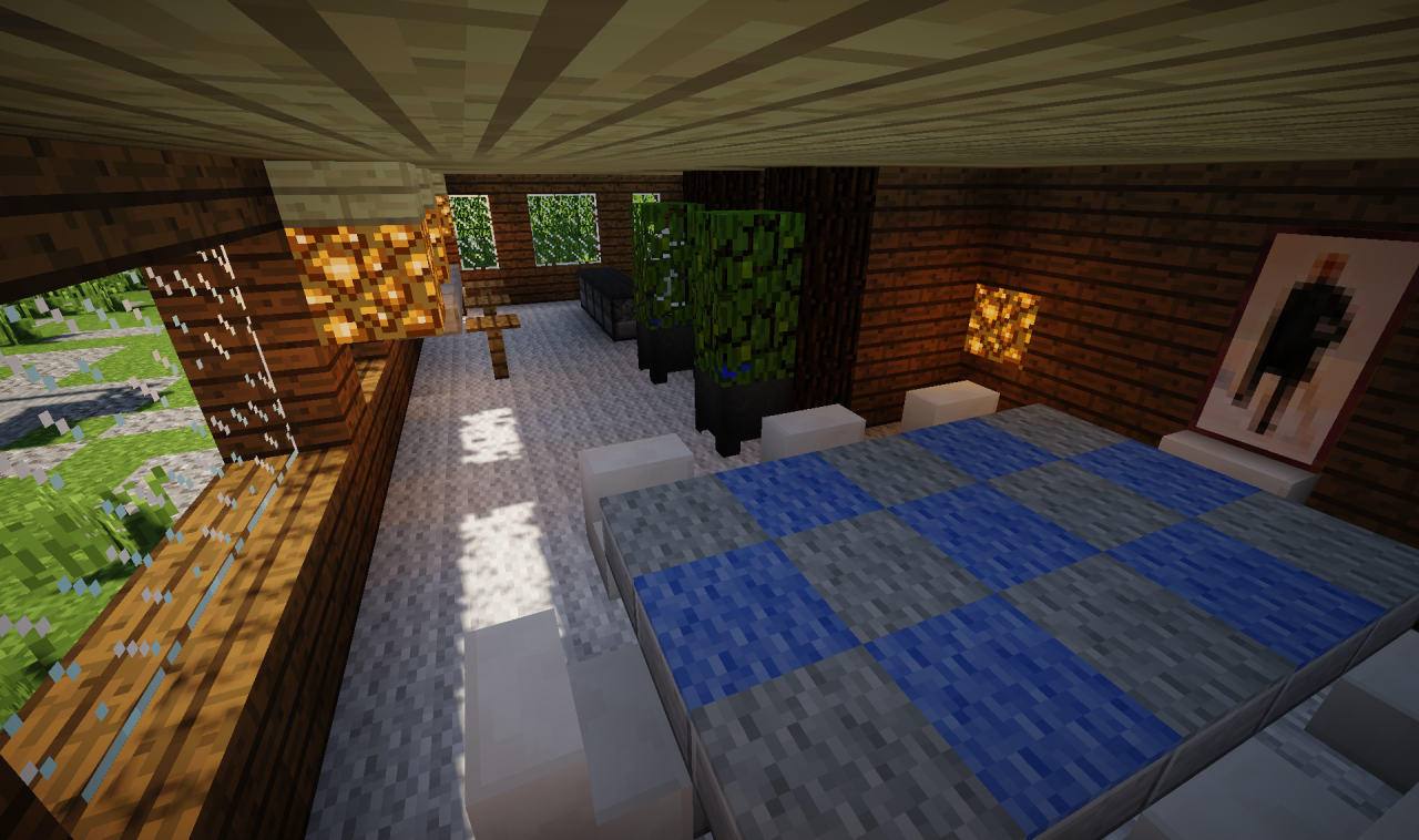 Country Spruce Cabin & Two Giant Spruce Trees Minecraft Map