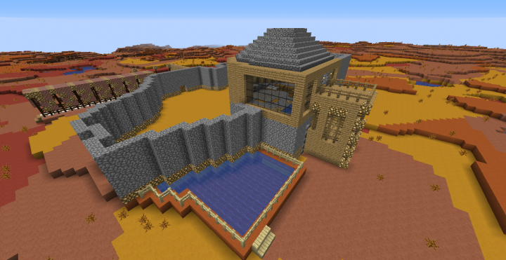 Big House with pool and balcony and mini spawn place Minecraft Map