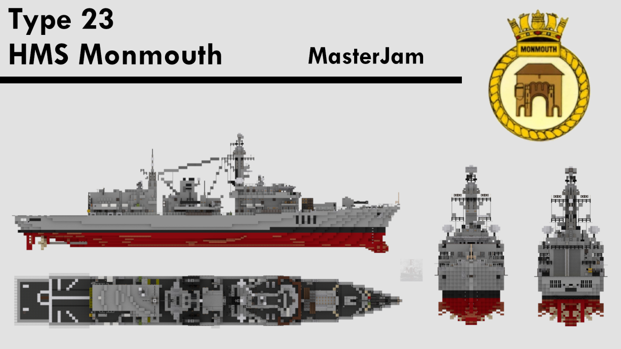 TYPE 23 Frigate - HMS Monmouth F235 Minecraft Map