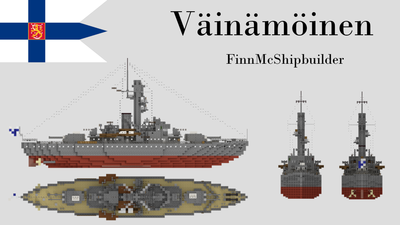 Väinämöinen, Finnish Coastal Defense Ship Minecraft Map