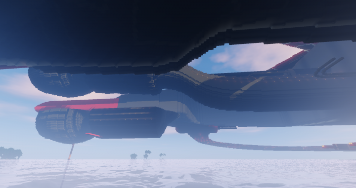 G'Quan Narn Battlecruiser Babylon 5 Rebuild in Vanilla Minecraft Map