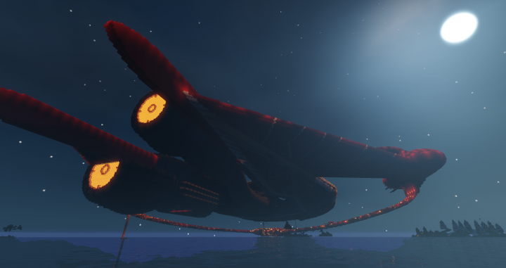 G'Quan Narn Battlecruiser Babylon 5 Rebuild in Vanilla Minecraft Map