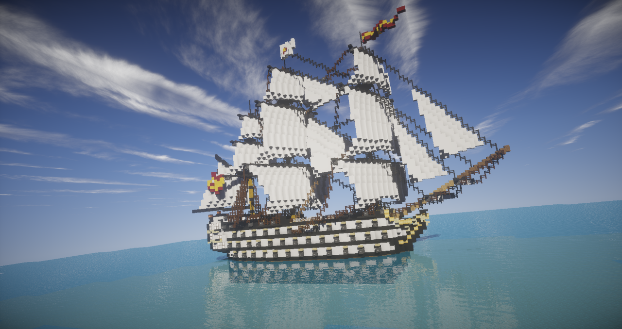 Santa Ana | First rate Ship of the Line (ShipSide) Minecraft Map