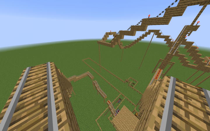 A Huge Roller Coaster Minecraft Map